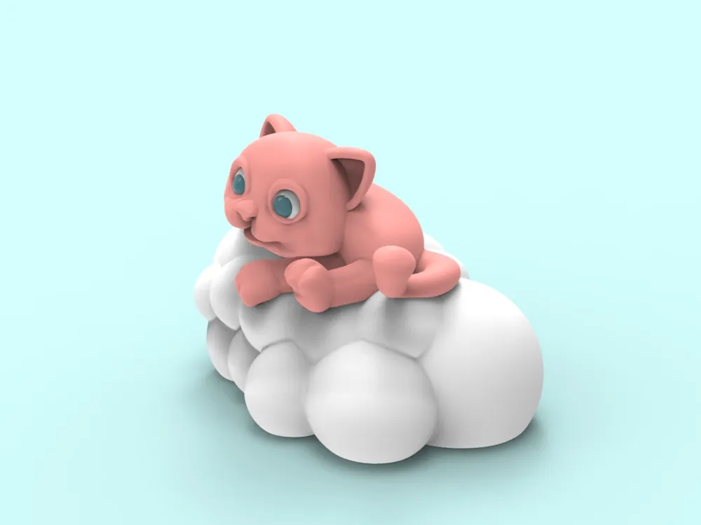 Cat on the cloud by dreampaint92 - MakerWorld