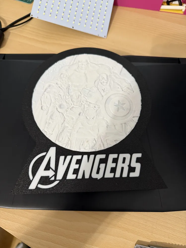 Avengers Lithophane Lamp CMYK - Free 3D Print Model - MakerWorld