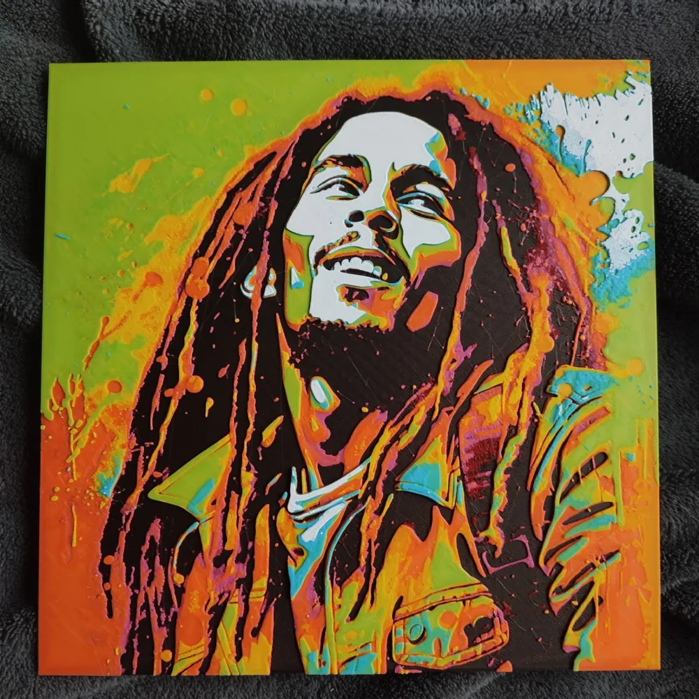 8-color HueForge Bob Marley by a.vdh_1983 - MakerWorld