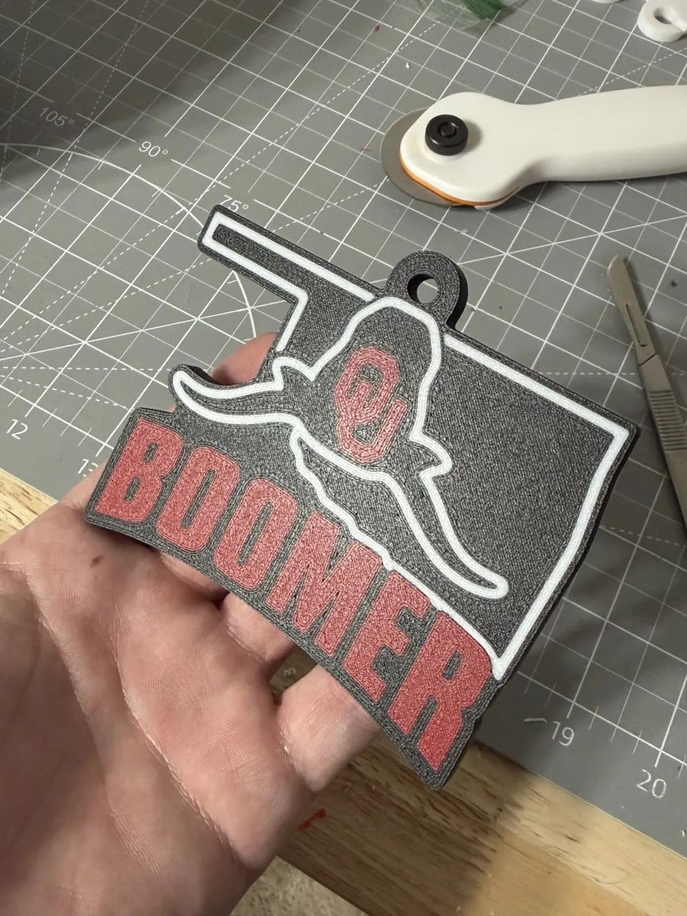 BOOMER SOONER KEYCHAIN/NECKLACE - Free 3D Print Model - MakerWorld