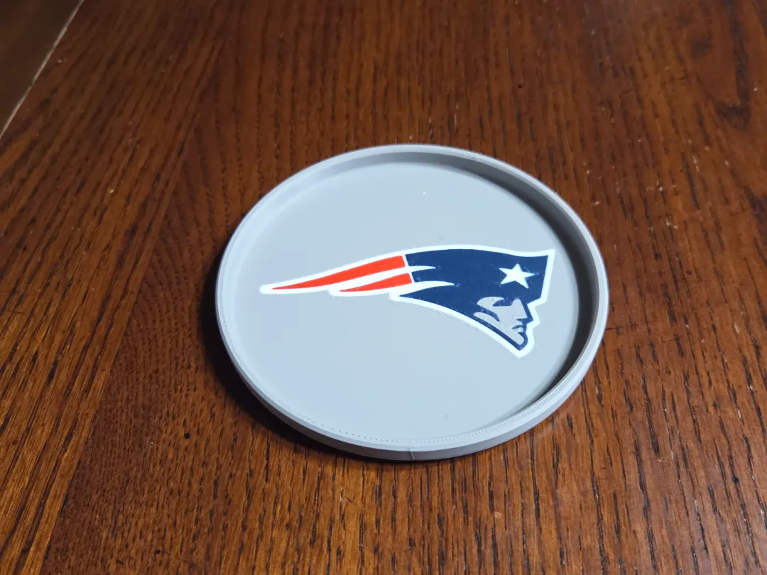 New England Patriots Coaster - Super Bowl Edition - Free 3D Print Model ...