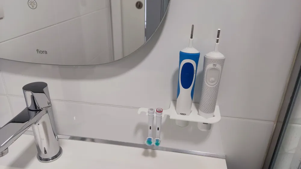 Dual Oral-B toothbrush holder 4 spare parts by sagatxxx - MakerWorld