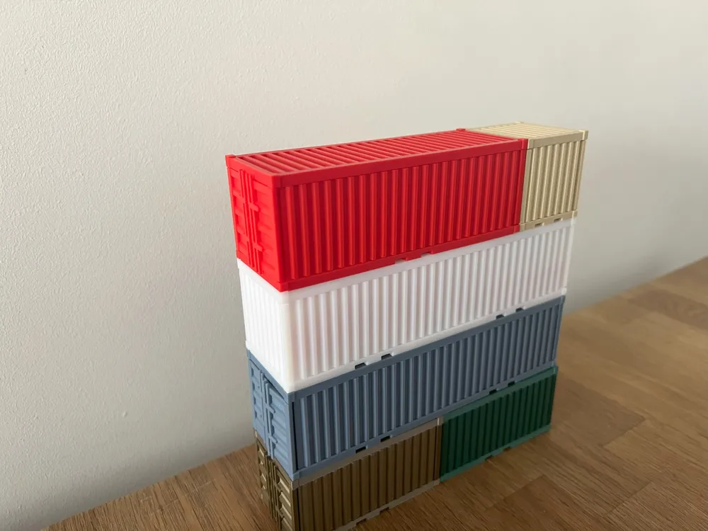 3/4 Container 1/64 for matchbox, hotwheel, siku by Sir_Stigma MakerWorld: Download Free 3D Models