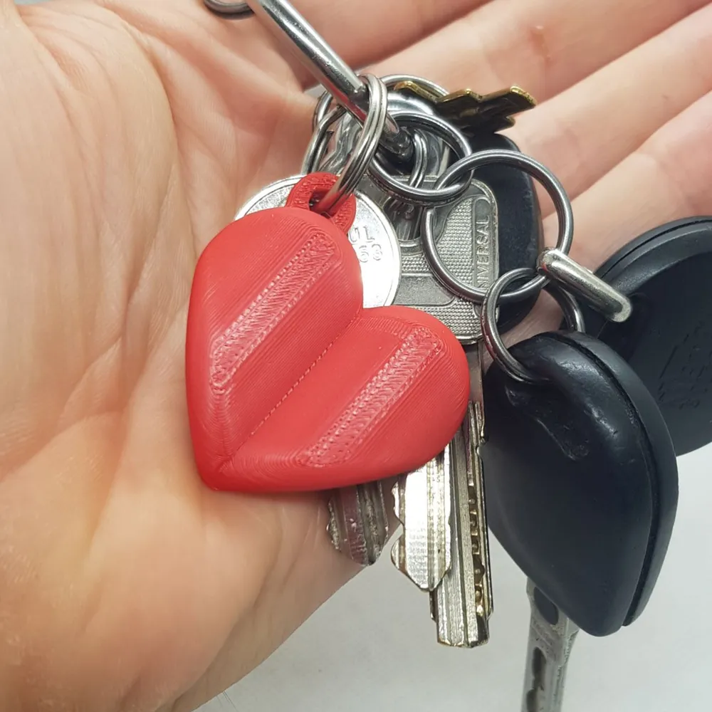 VALENTINE'S DAY HEART 3D KEYCHAIN by 3D CREATIONS MakerWorld: Download ...