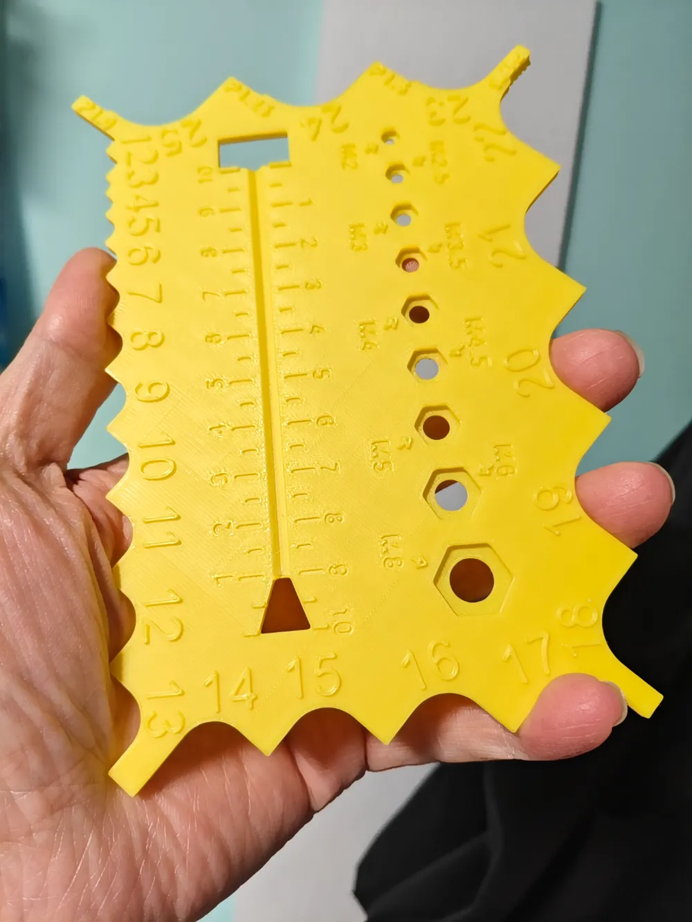 R-angle measuring tool, thread pitch gauge, screw measuring ruler, nut ...