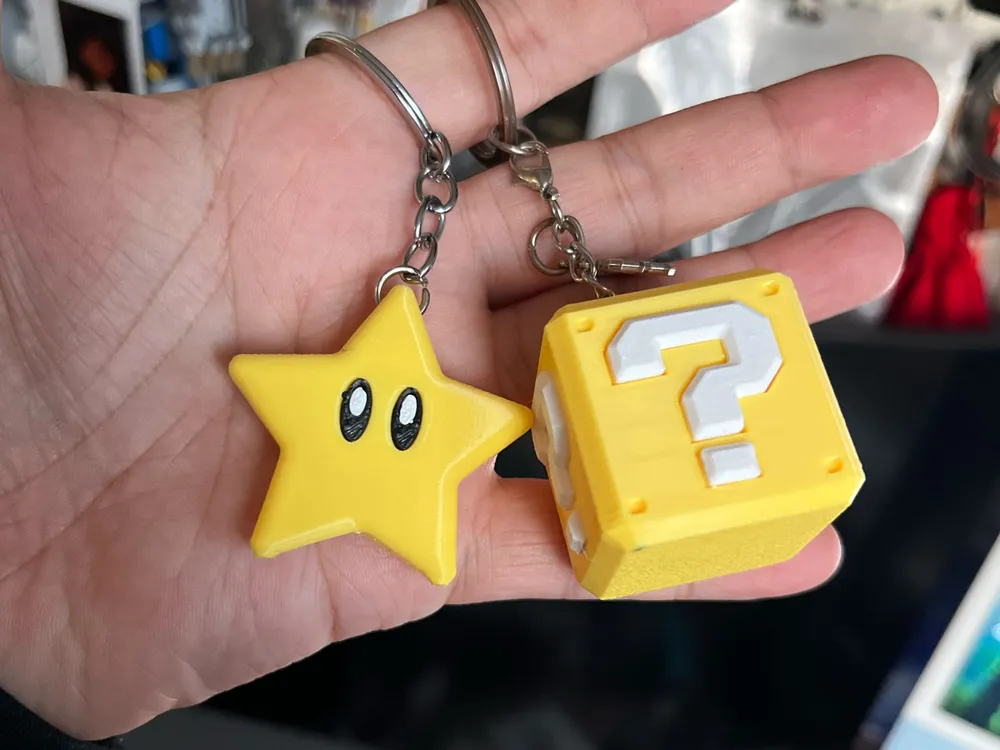 Mario World Mario Invincible Star Keychain by Leungs - MakerWorld
