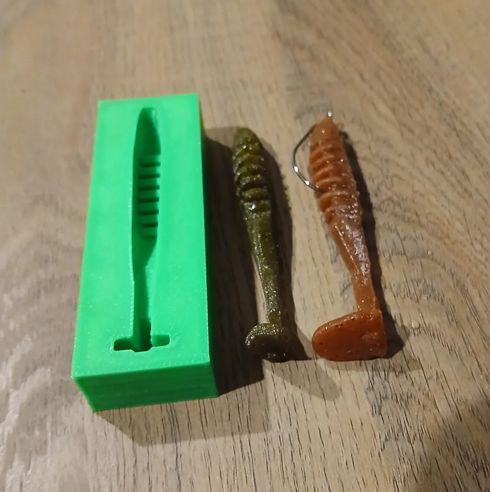 2.8 inch soft plastic swim bait mold - Free 3D Print Model - MakerWorld