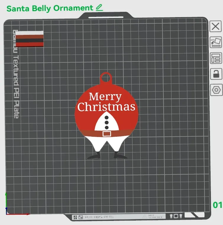Santa Belly Ornament by Lassant MakerWorld: Download Free 3D Models
