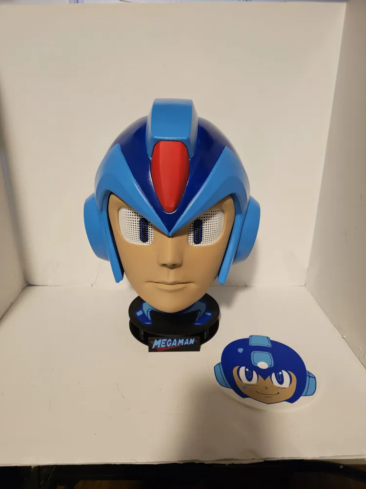 Megaman Helmet Stand w/changeable face plates by bbush362 MakerWorld ...