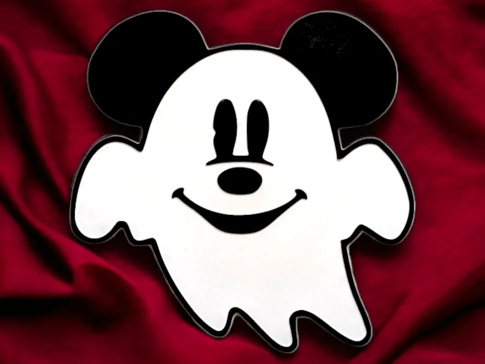 Mickey Mouse- Ghost 2D Wall Art - Free 3D Print Model - MakerWorld