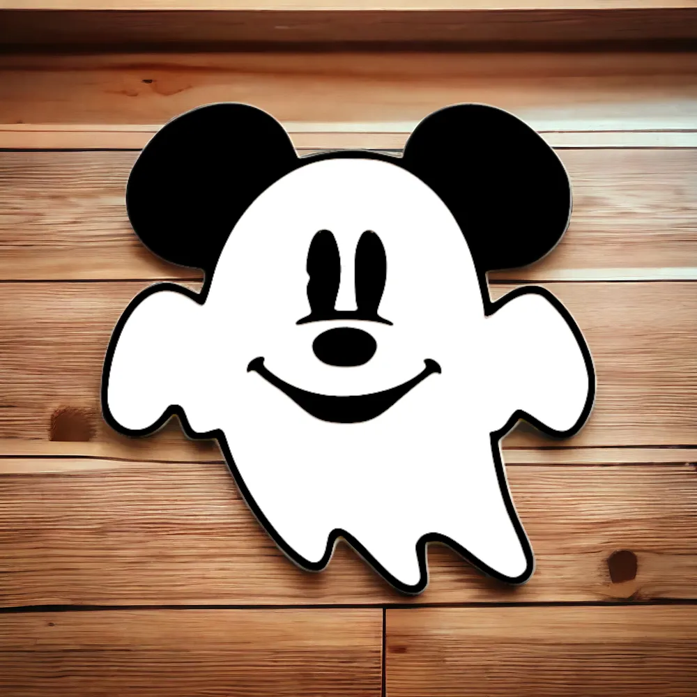 Mickey Mouse- Ghost 2D Wall Art - Free 3D Print Model - MakerWorld
