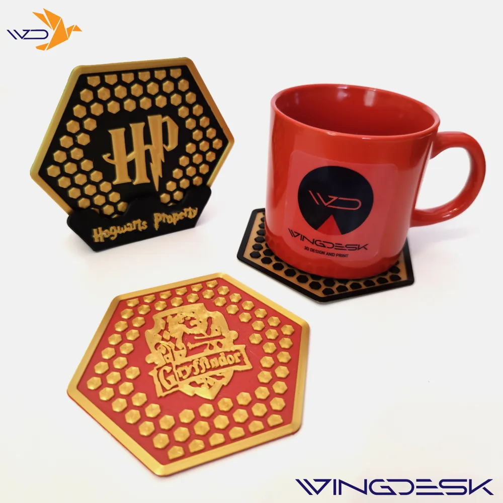 HARRY POTTER - HOGWARTS COASTERS by Wingdesk3D - MakerWorld