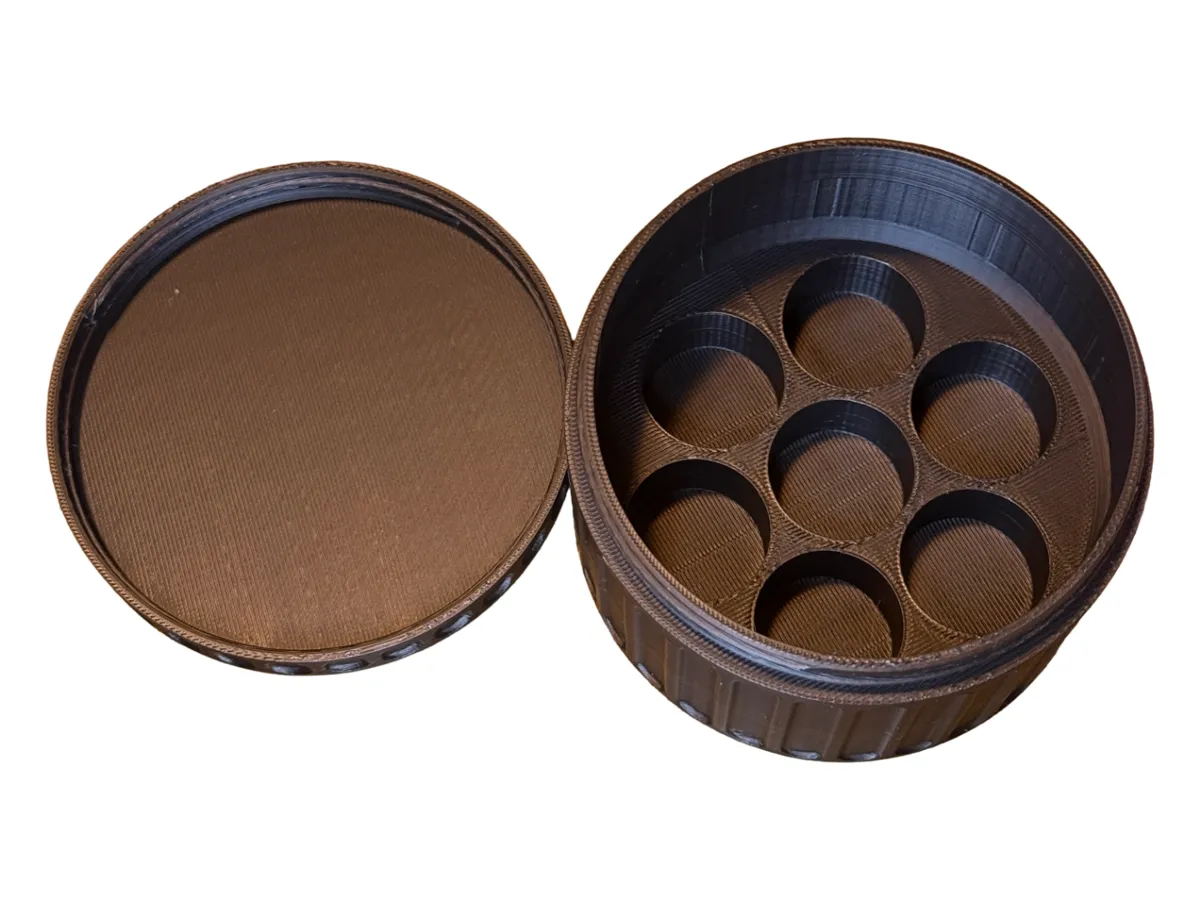 10ml Peptide Vial Jar 7 Spots Double Threads Box - Free 3D Print Model ...