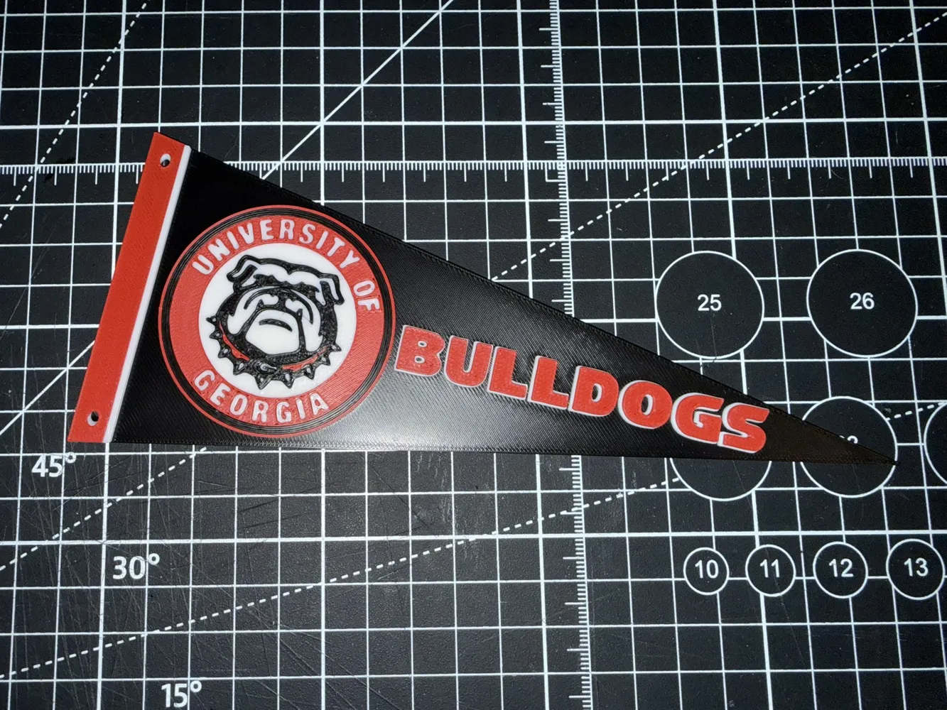 University of Georgia Bulldogs - College Pennant - Free 3D Print Model ...