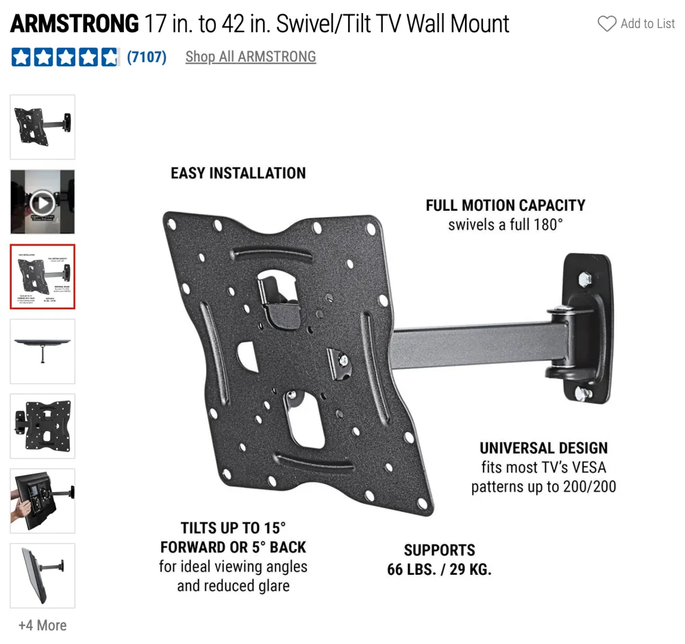 AMS Lite Wall Bracket (Harbor Freight TV mount) by AAL_3D MakerWorld ...
