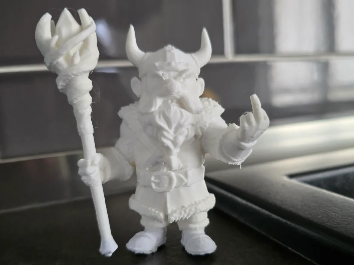 Rude Gnome Druid Middle Finger Figurine - Free 3D Print Model - MakerWorld