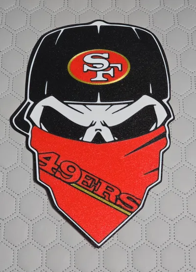 49ers Skull Backward Hat by DMurr5050 - MakerWorld