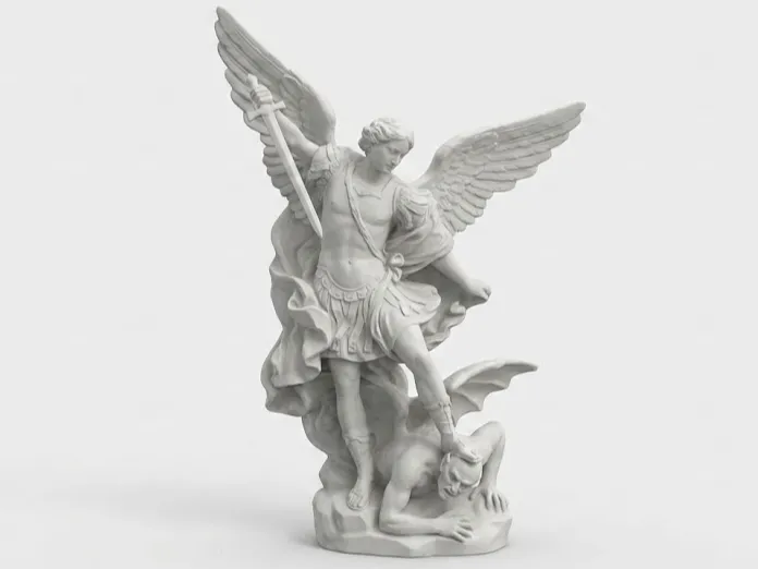 Saint Michael Statuette - Free 3D Print Model - MakerWorld