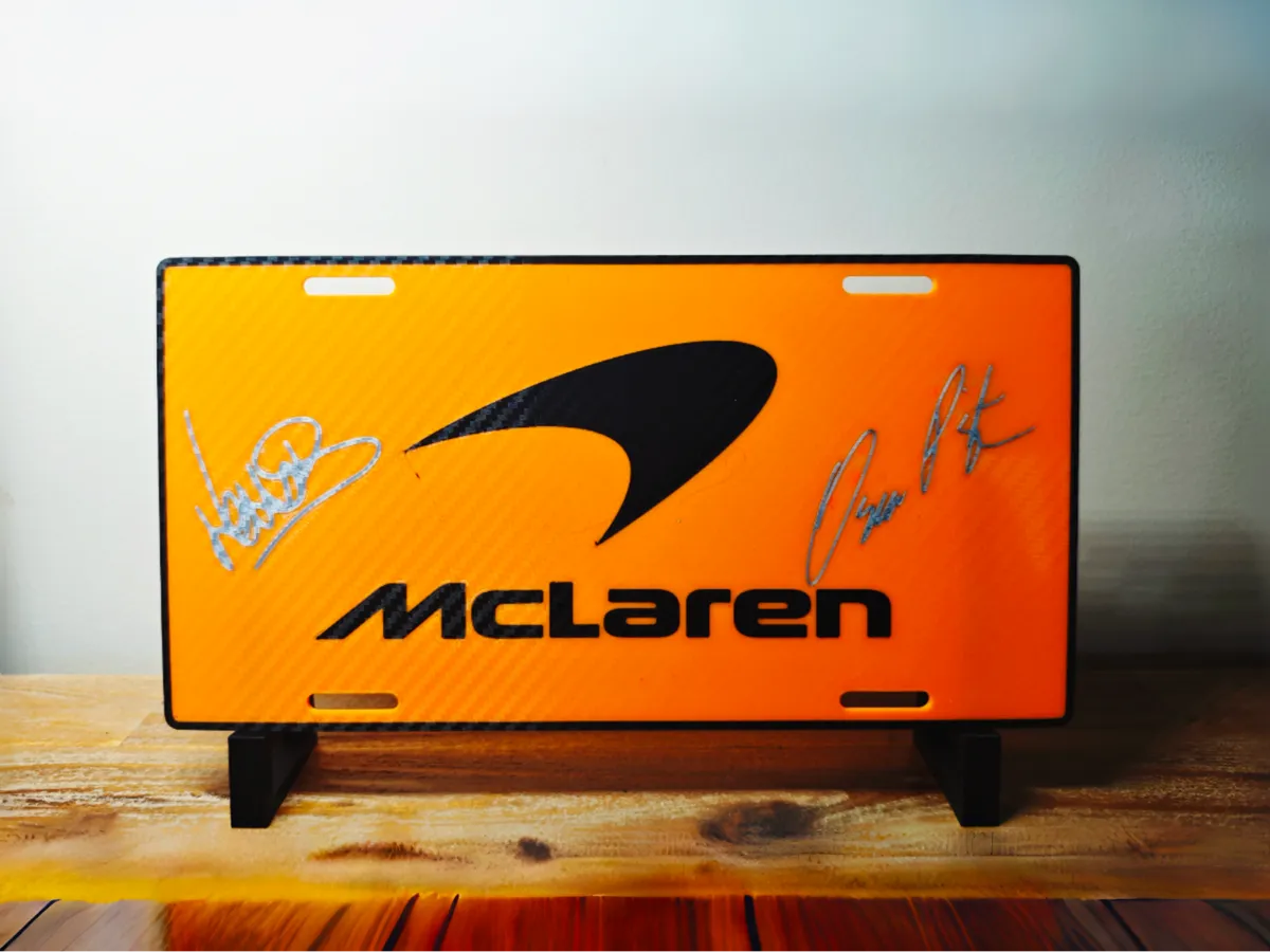 F1 Team Licence Plate - Mclaren - Free 3D Print Model - MakerWorld