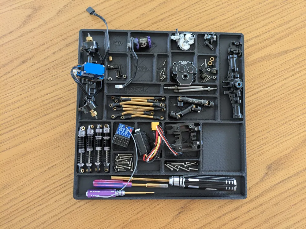 RC Parts Tray for 1:18 & 1:24 scale - Free 3D Print Model - MakerWorld