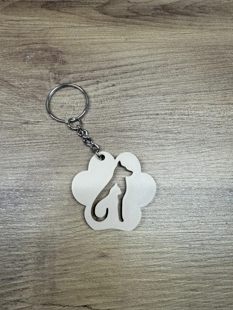 Dog cat keychain by mika - MakerWorld