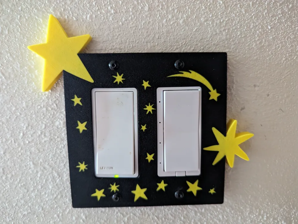 2 Gang Decora style switch plate stars by MSearider - MakerWorld