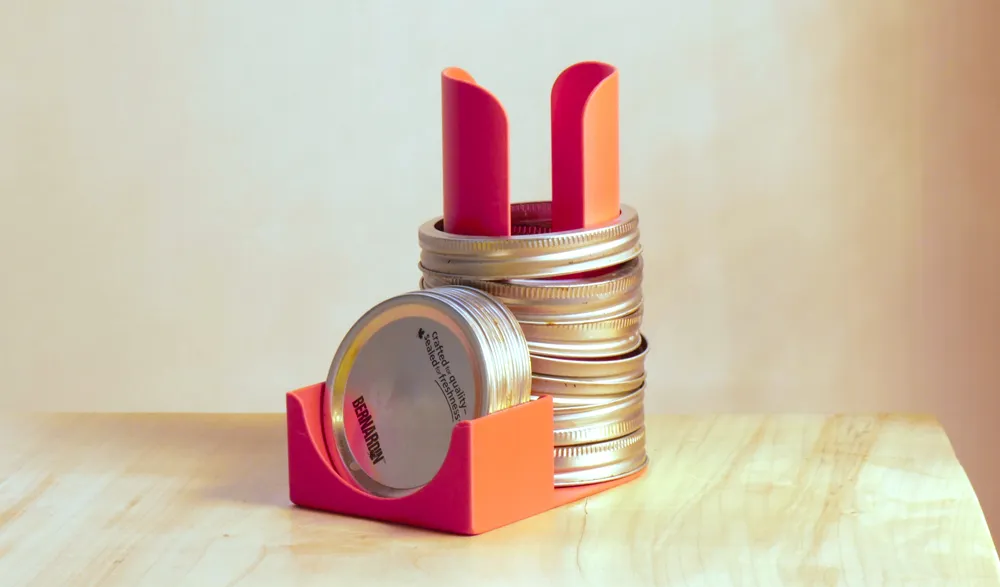 Widemouth Jar Lid Holder (Sizes from 10 - 60 lids) - Free 3D Print ...
