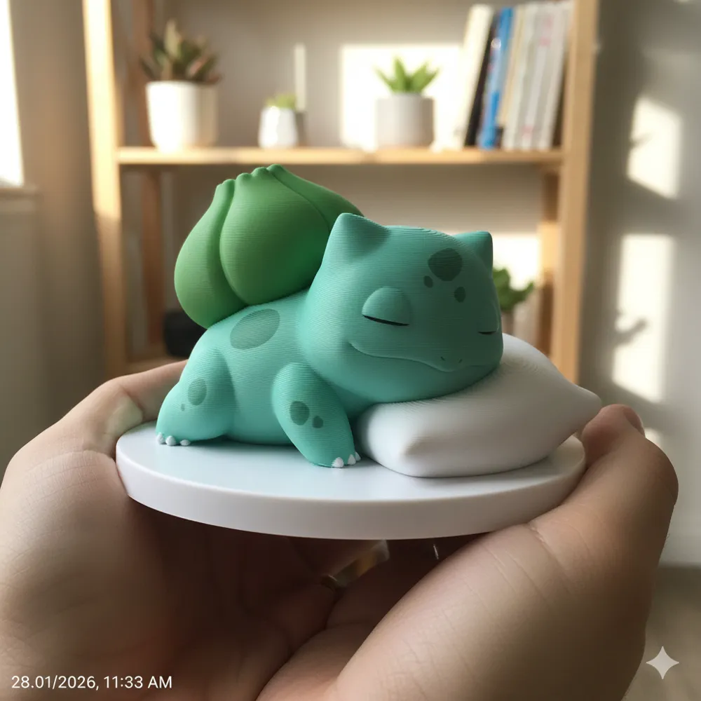 Sleeping Bulbasaur – Cute Pokémon Figurine - Free 3D Print Model ...