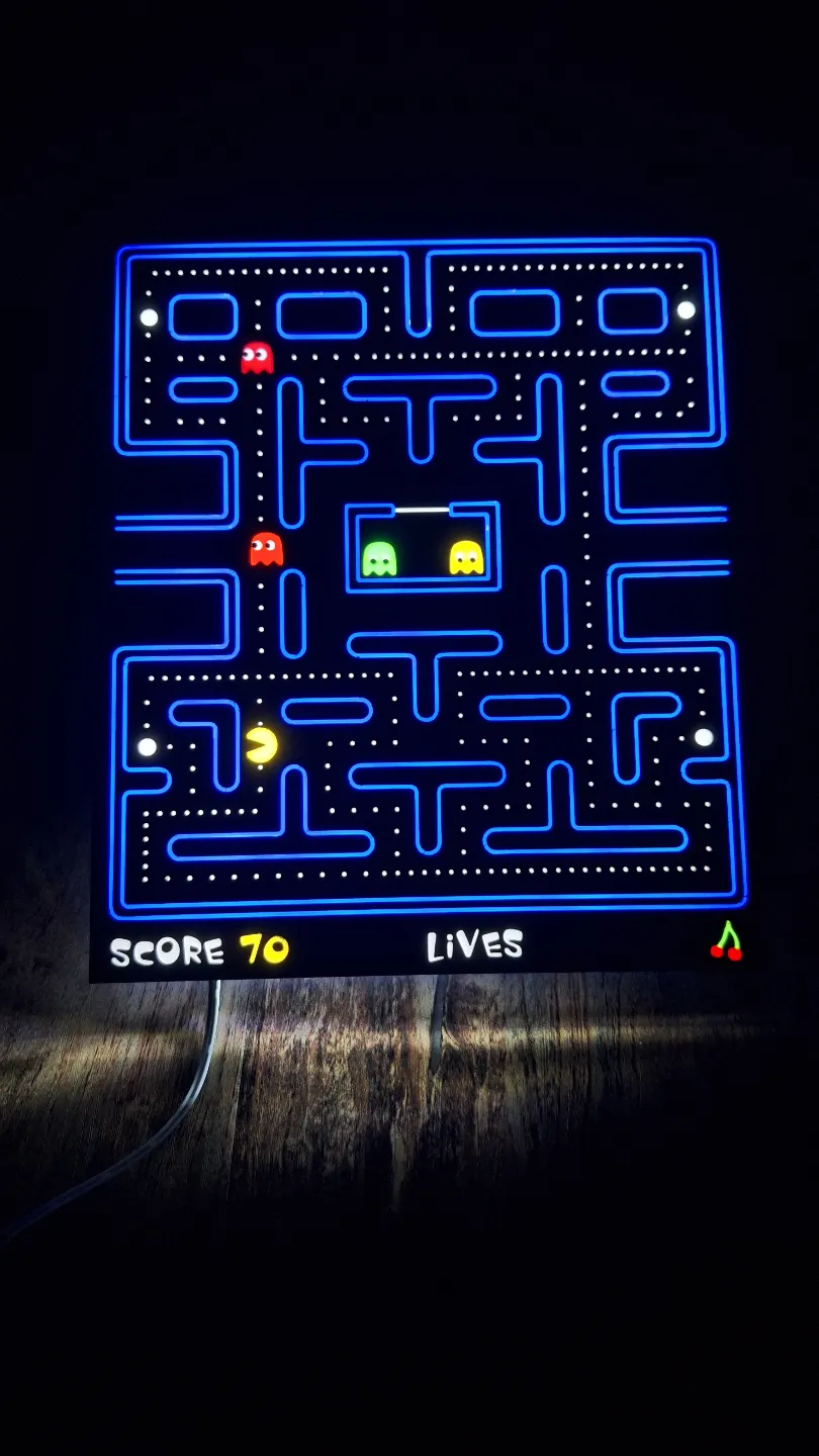Pac-Man Lightbox LED by MoniaMon - MakerWorld