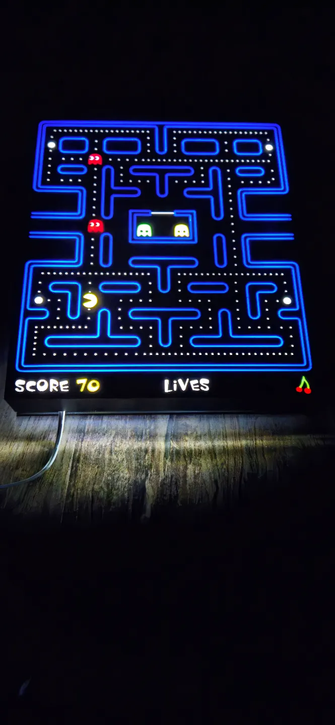 Pac-Man Lightbox LED by MoniaMon - MakerWorld