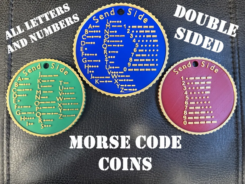 Morse Code Coin - Free 3D Print Model - MakerWorld