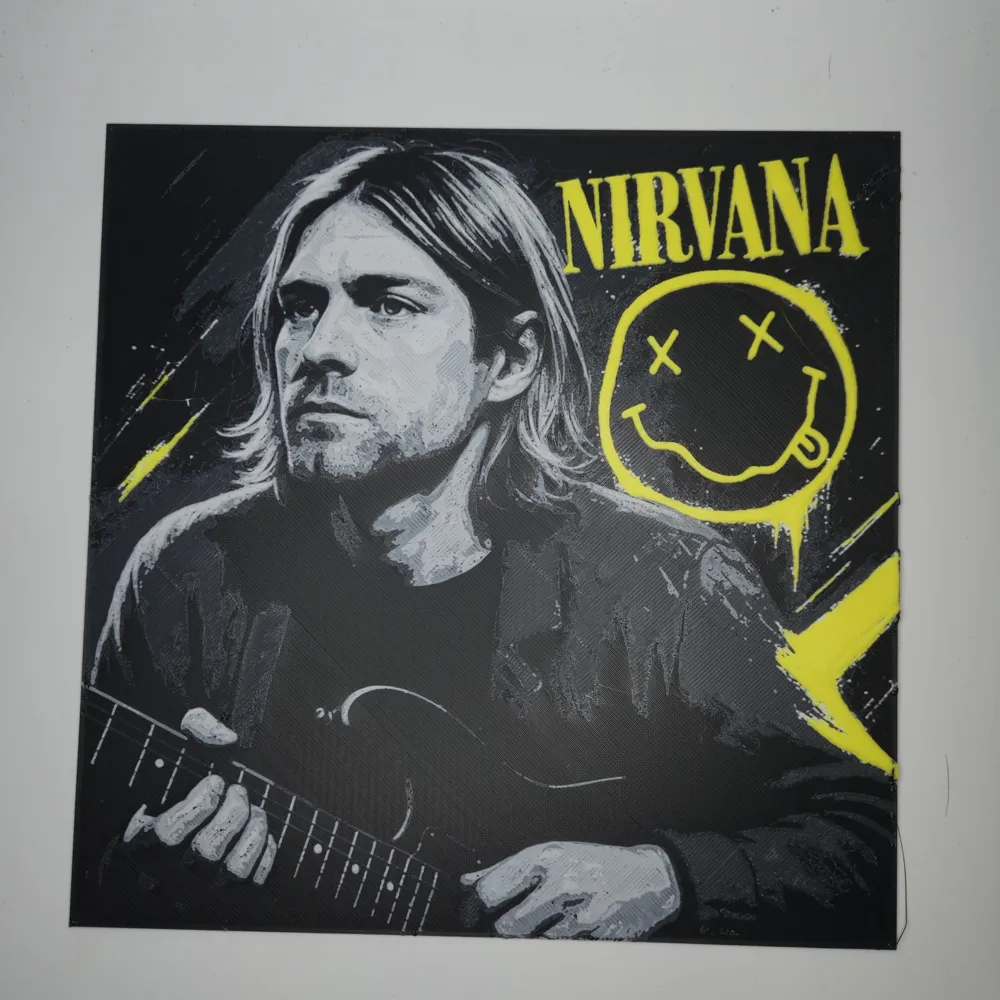 Kurt Cobain Hueforge by LoFi Layers MakerWorld: Download Free 3D Models