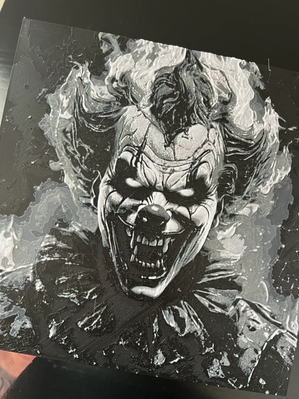 Creepy Clown Grayscale (200x200 HF) by TCOREAPER MakerWorld: Download ...