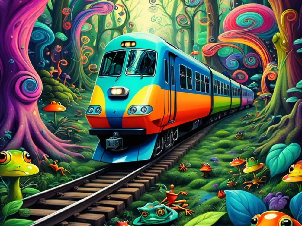 Trippy Train Lithophane by jc unboxed - MakerWorld