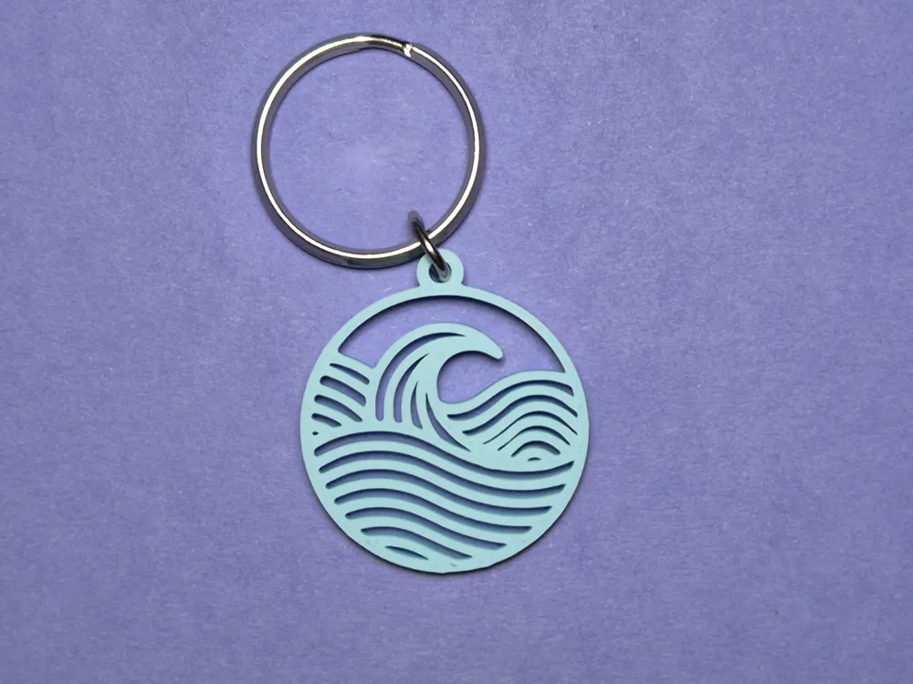 Ocean Wave Keychain Pendant by AFKFelix - MakerWorld