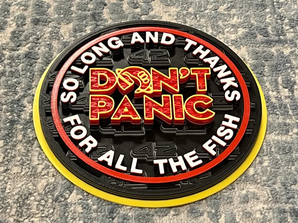 Hitchhikers Guide to the Galaxy Dimensional Mosaic by Richie Rich Richie Rich - MakerWorld