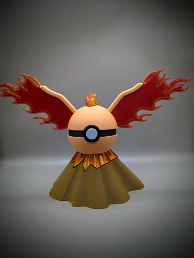 Moltres Pokeball - MULTIPART by Gumnut Forge - MakerWorld