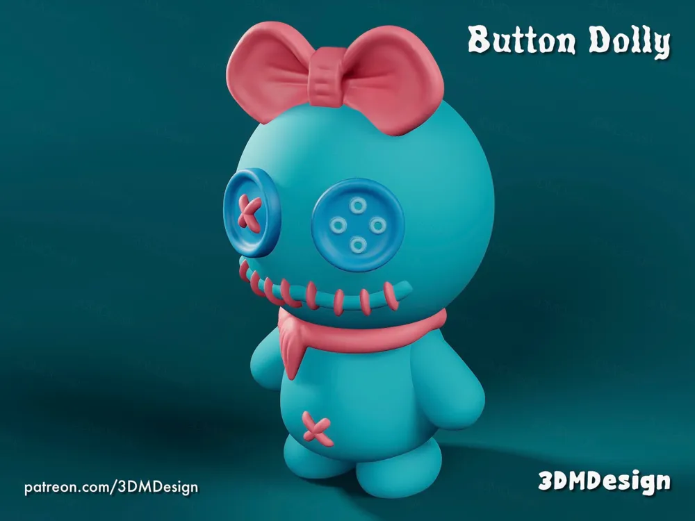 Button Dolly Keychain by 3DMDesign - MakerWorld