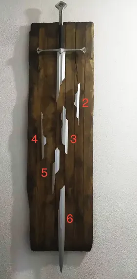 Broken Narsil Blade Risers by Undead Riot MakerWorld: Download Free 3D ...