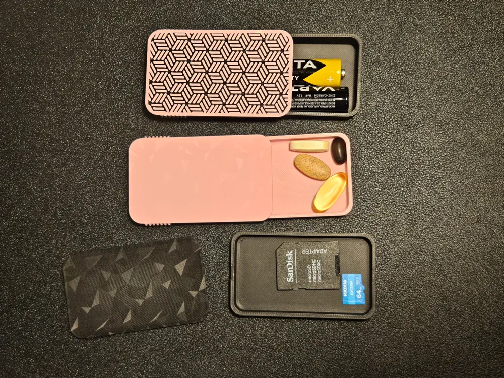 Pocket Box | EDC mini container With Pattern by Vostok Labs MakerWorld ...