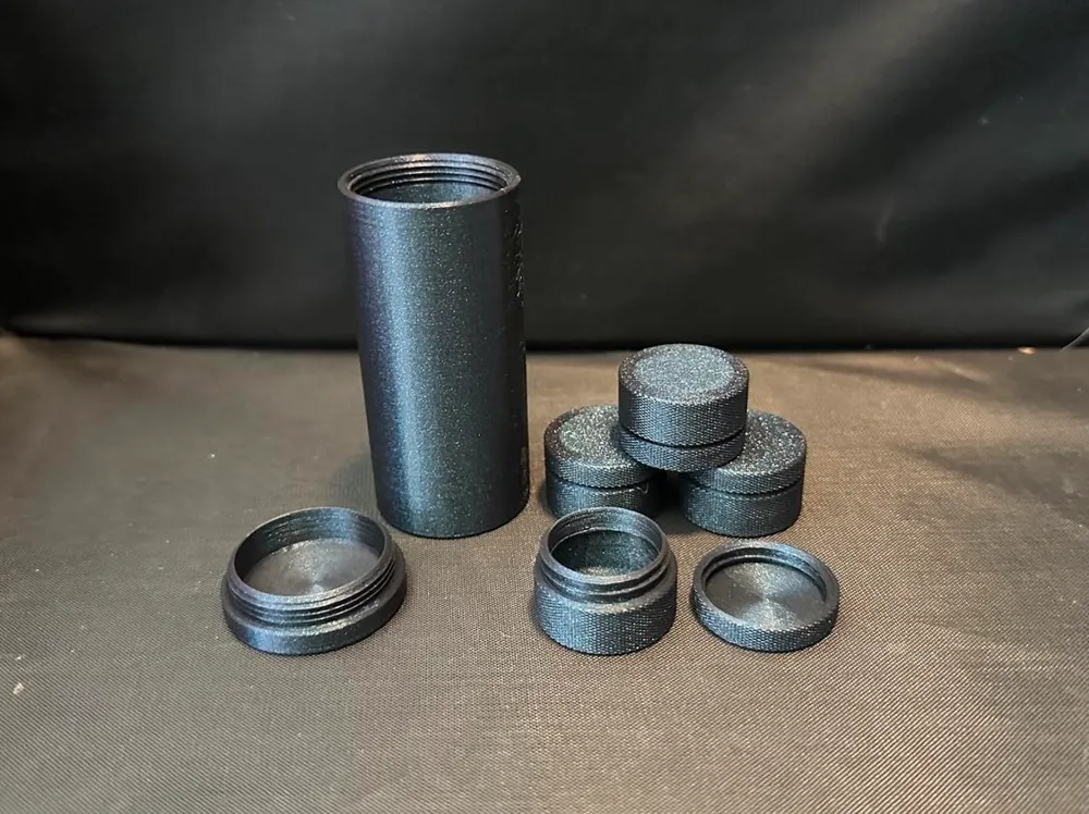 Set Of 4 Mini Threaded Jars W Threaded Storage by BATTCAVE - MakerWorld