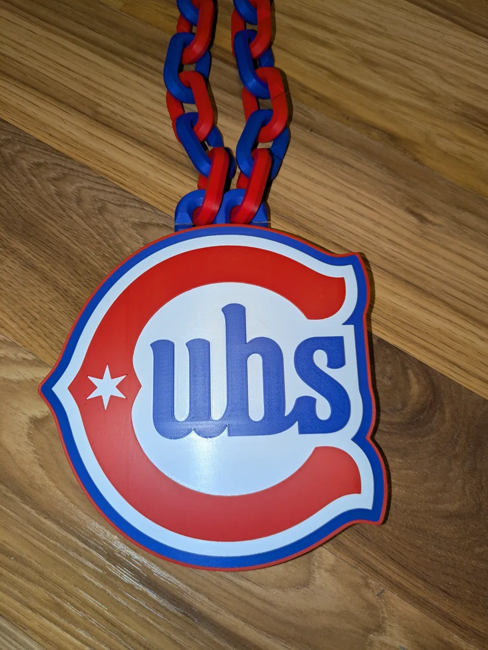Chicago Cubs 2025 Alt logo oversized chain by Happy Day Fun Merch ...