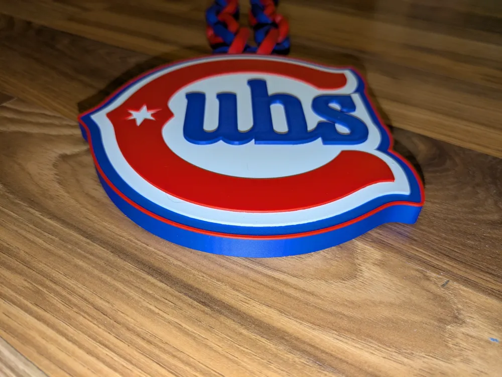 Chicago Cubs 2025 Alt logo oversized chain by Happy Day Fun Merch ...