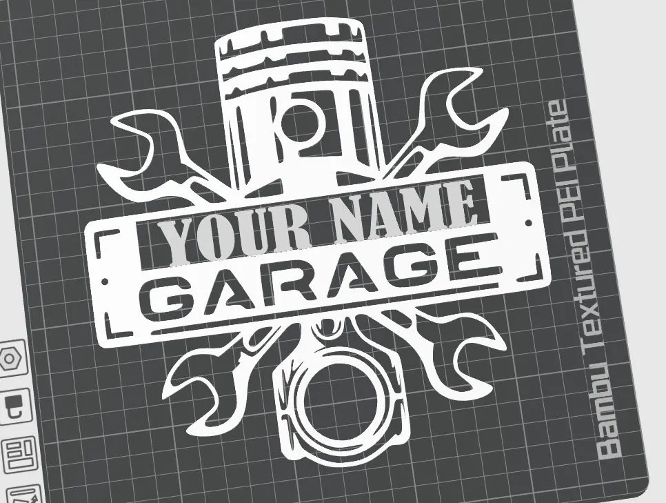 Garage Workshop Tool Sign / Wall Sign Picture V3 - Free 3D Print Model ...