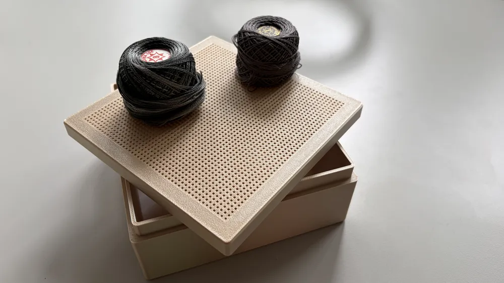 Quadratische Kreuzstich-Stickerei-Box M plus Größe – Kostenloses 3D ...