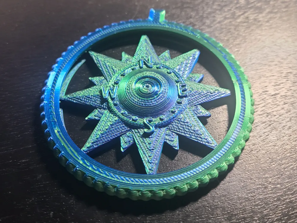 Compass Fidget Spinner Pendant by futuregraphicart - MakerWorld