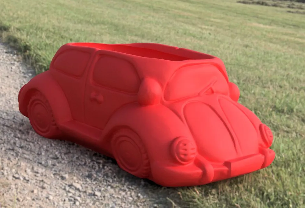 Cute VW Beetle succulent planter pot by bruno72 - MakerWorld