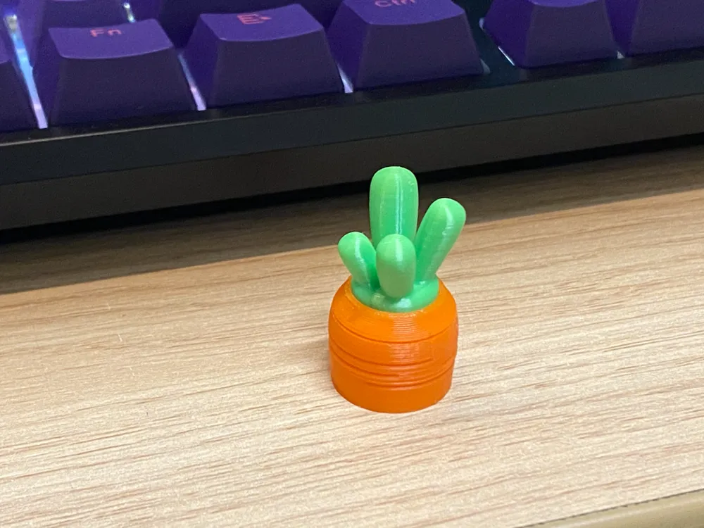 Rotatable carrot keycap by Skylar Xu - MakerWorld