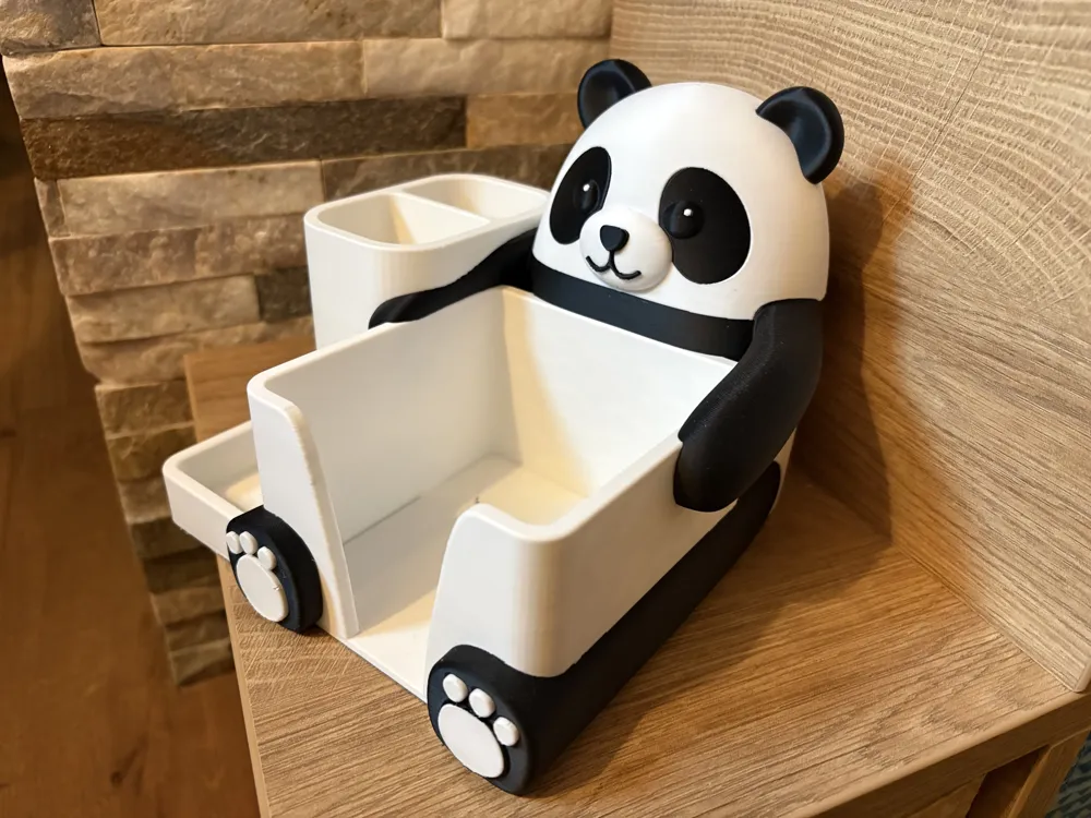 Panda Desk Buddy - stationery organizer - Free 3D Print Model - MakerWorld
