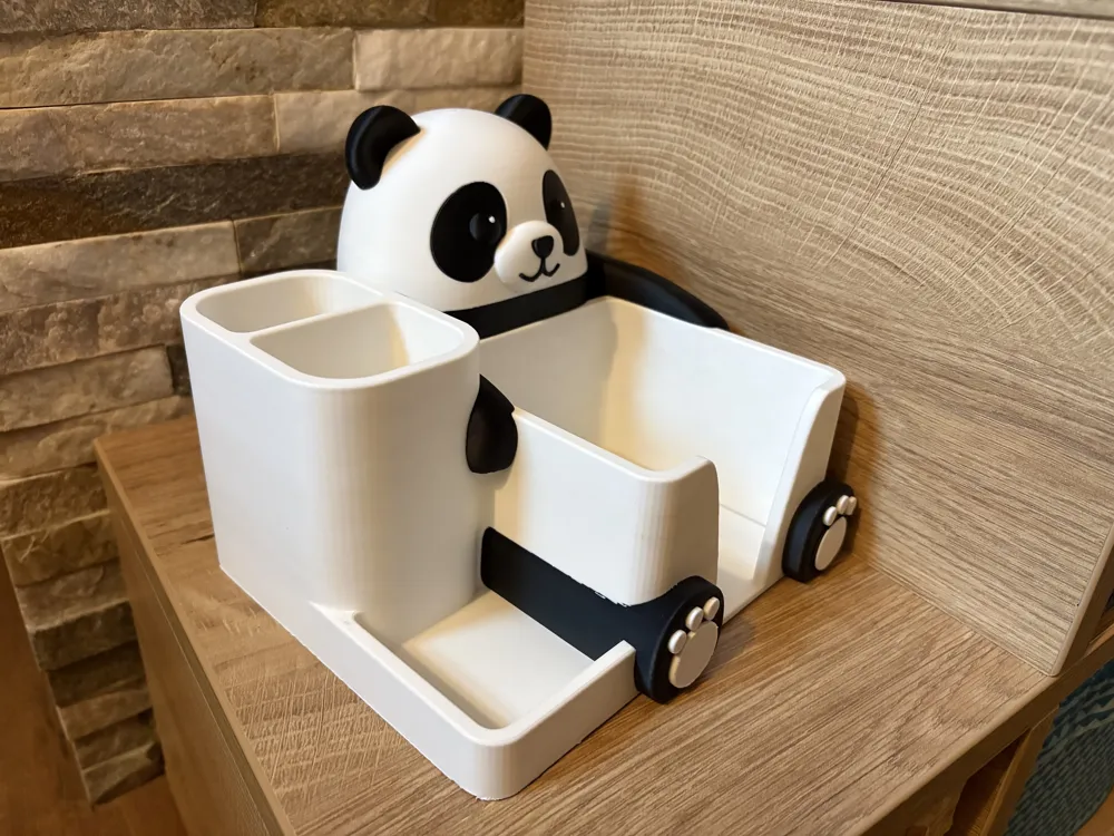 Panda Desk Buddy - stationery organizer - Free 3D Print Model - MakerWorld